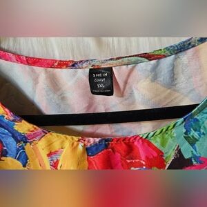 SHEIN | Dresses | Shein Work Of Art Painting Floral Maxi Dress | Poshmark